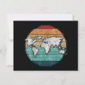 Retro World Map Thank You Card | Zazzle