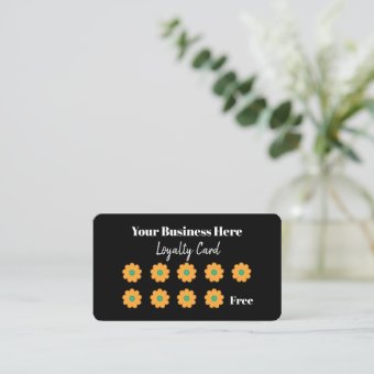 Retro Yellow Daisy Business Loyalty Card | Zazzle