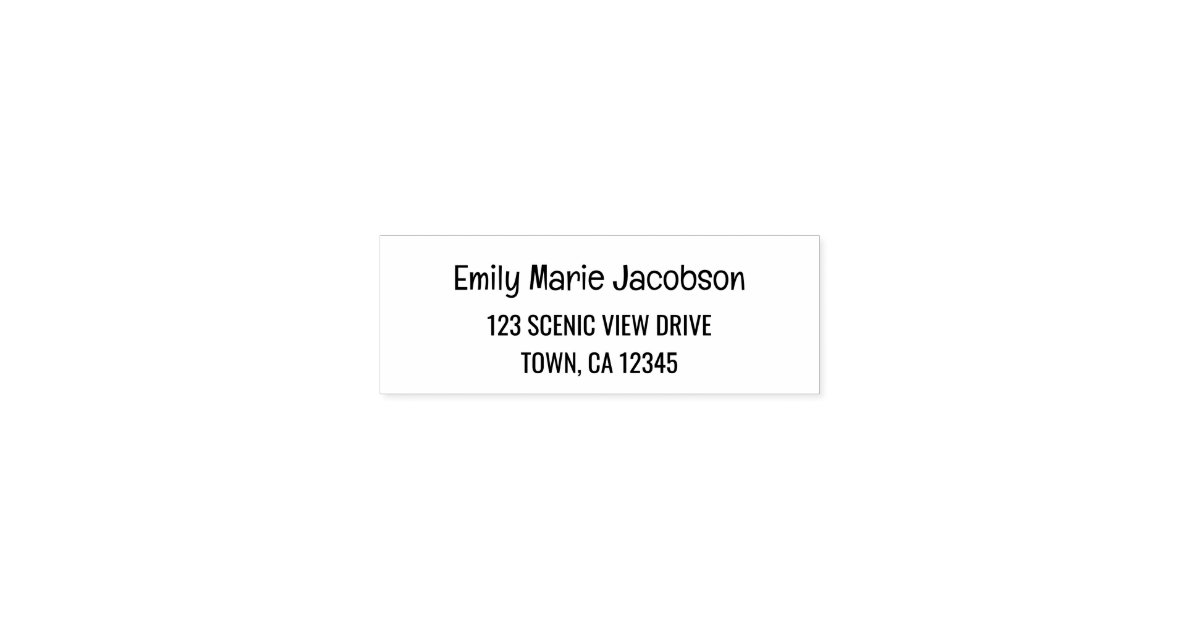 Return Address | Elegant Modern Print Handwriting Self-inking Stamp ...