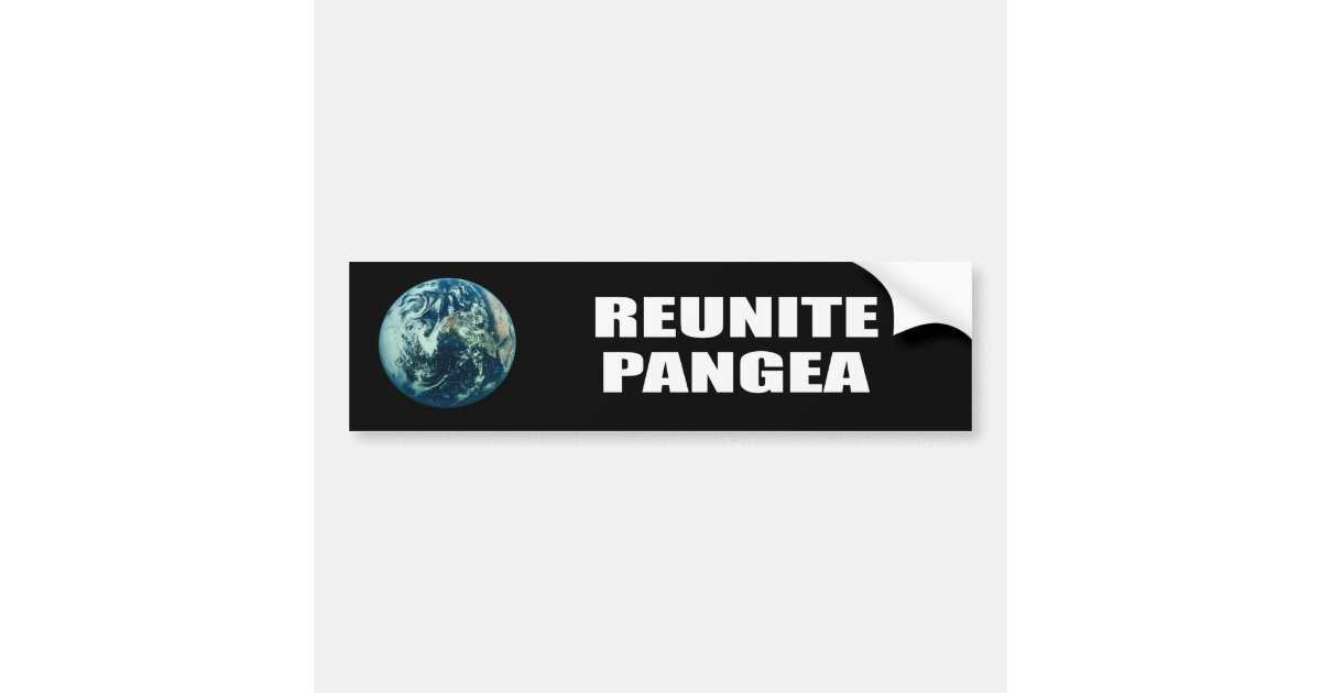 REUNITE PANGEA BUMPER STICKER | Zazzle