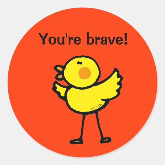 Reward sticker (You're brave!) | Zazzle.co.uk