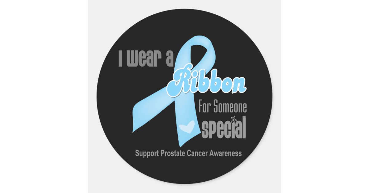 Ribbon For Someone Special - Prostate Cancer Classic Round Sticker | Zazzle