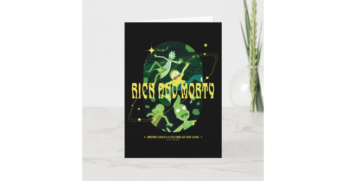 Rick and Morty Falling Quote Badge Card | Zazzle