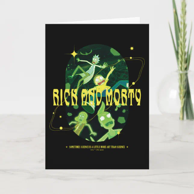 Rick and Morty Falling Quote Badge Card | Zazzle