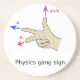 Right hand rule cross product Physics gang sign Coaster | Zazzle