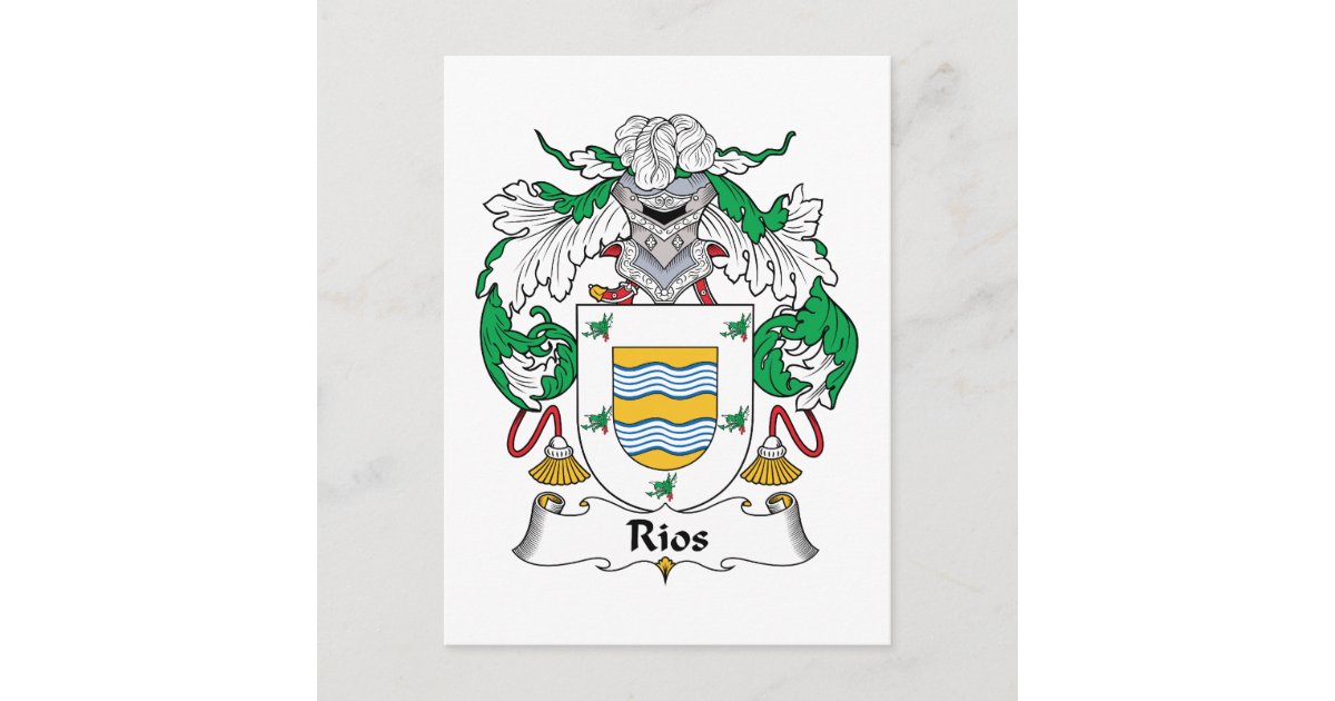 Rios Family Crest Postcard | Zazzle