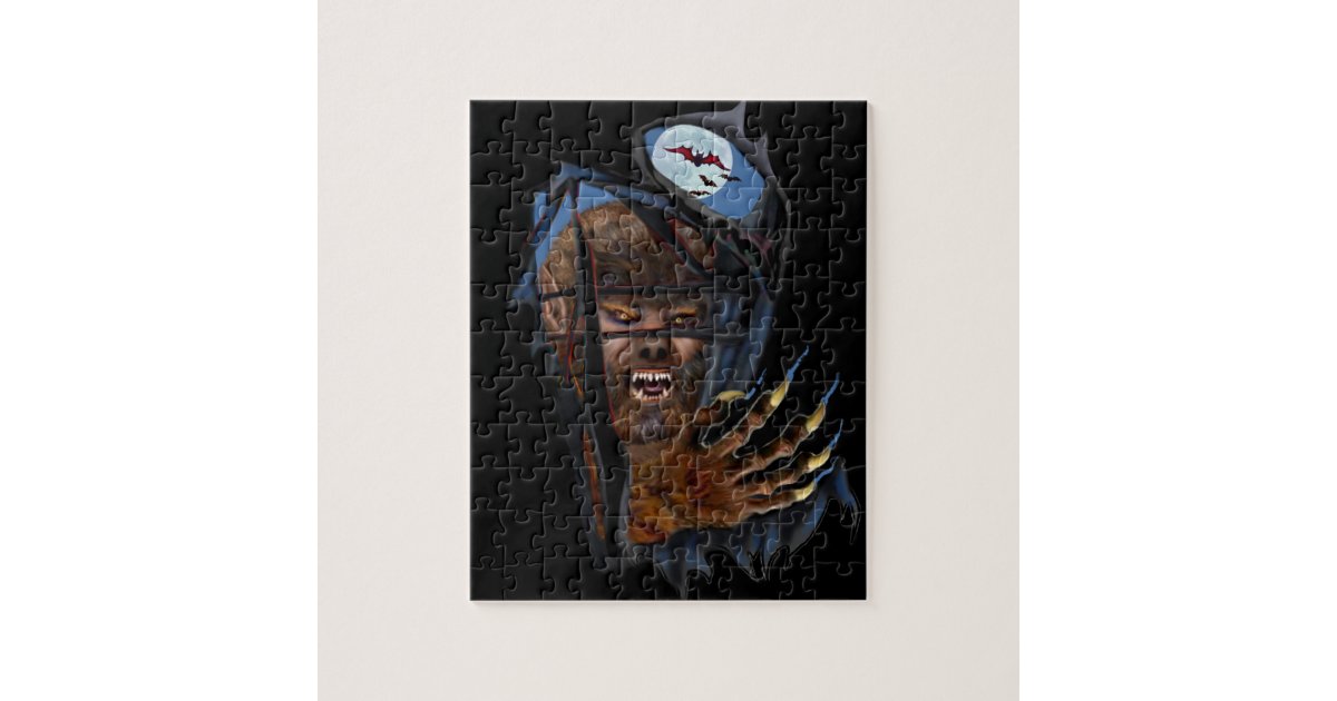 RIP ROARING WEREWOLF JIGSAW PUZZLE | Zazzle