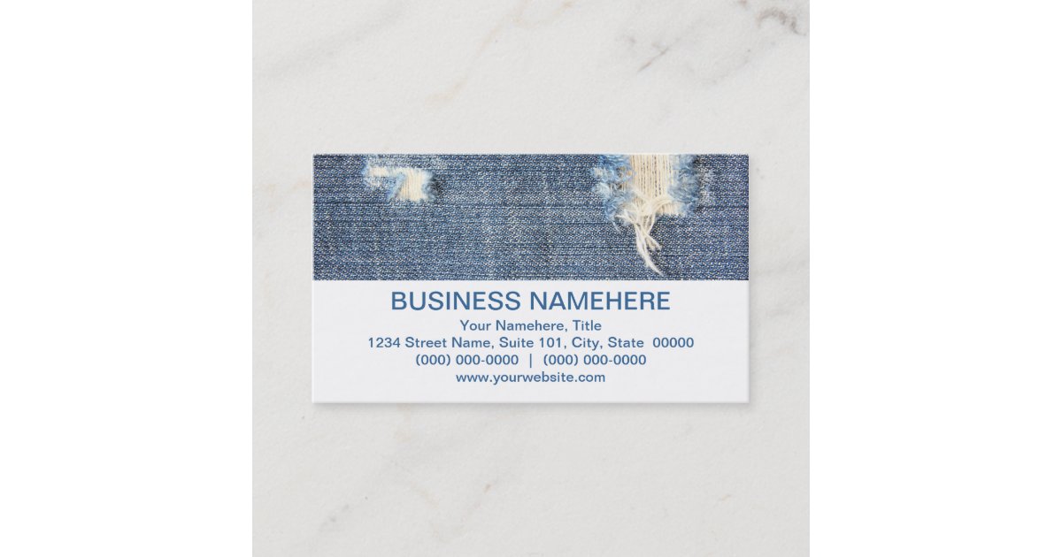 Ripped Jeans Look Business Cards | Zazzle