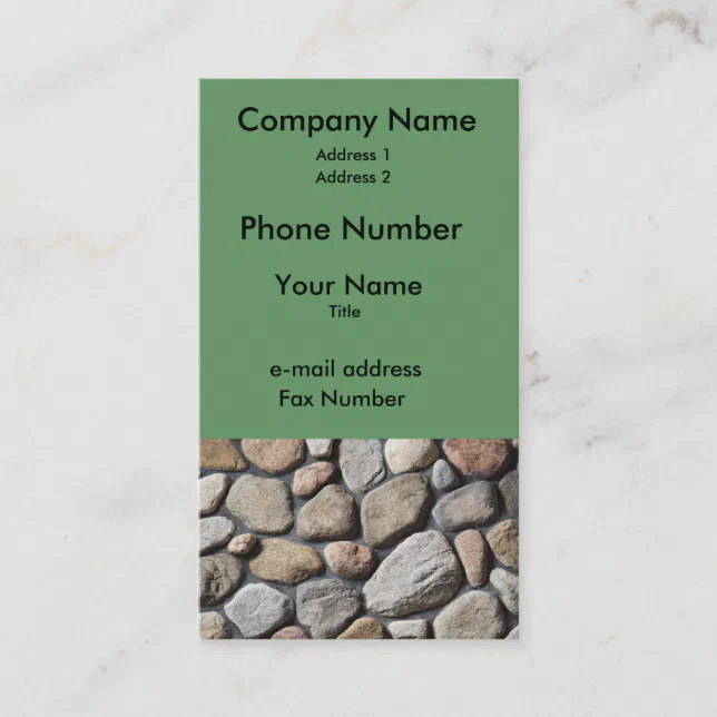 River Rocks Business Card | Zazzle