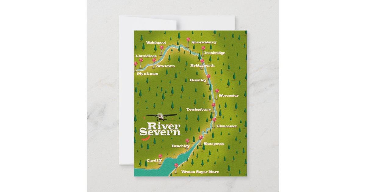 River Severn Wales England travel map | Zazzle