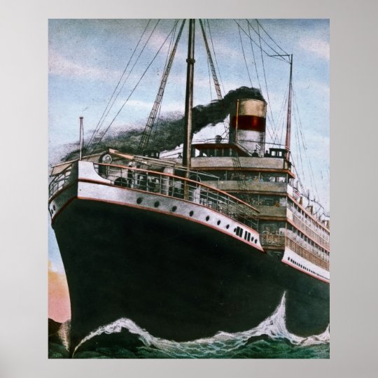 RMS Carpathia Comes to the Rescue of RMS Titanic Poster | Zazzle.co.uk