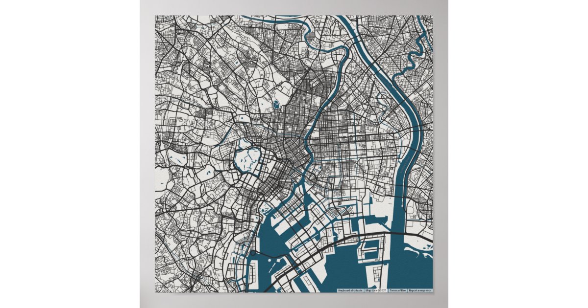 Road map of Tokyo Poster | Zazzle