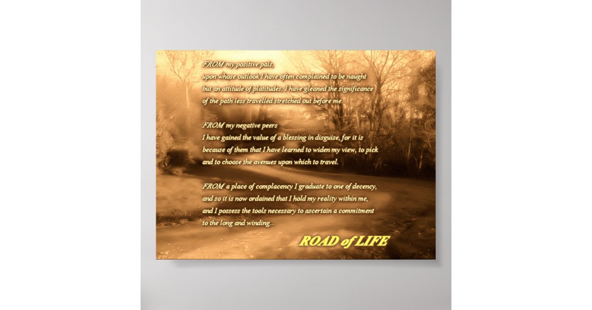 ROAD of LIFE Poster | Zazzle