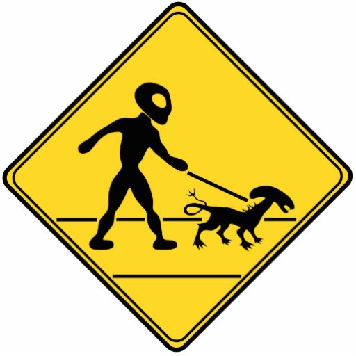 Road Sign- Alien Crossing | Zazzle