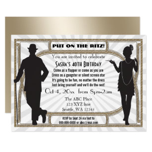 Flapper Party Invitations & Announcements | Zazzle UK