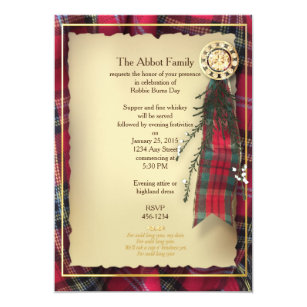 Burns Supper Invitations | Zazzle UK