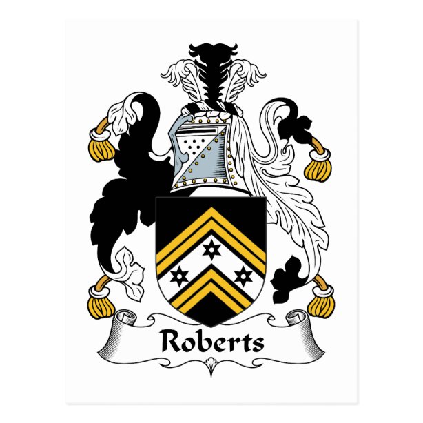 Roberts Family Crest Postcards | Zazzle UK