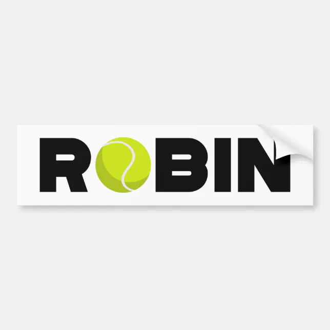 Robin Tennis Bumper Sticker | Zazzle