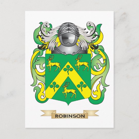 Robinson Coat of Arms (Family Crest) Postcard | Zazzle.co.uk