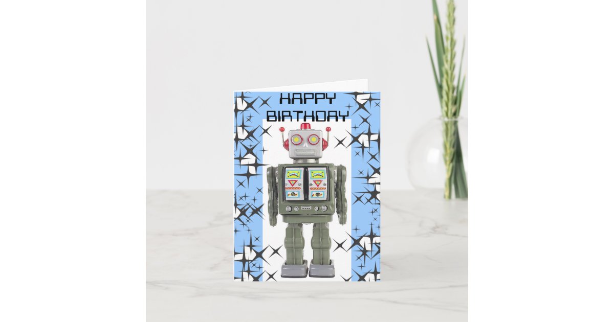 RoBoT Happy Birthday Card | Zazzle