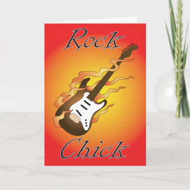 rock chick birthday card | Zazzle