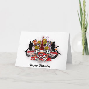 Rock N Roll Birthday Cards | Zazzle UK