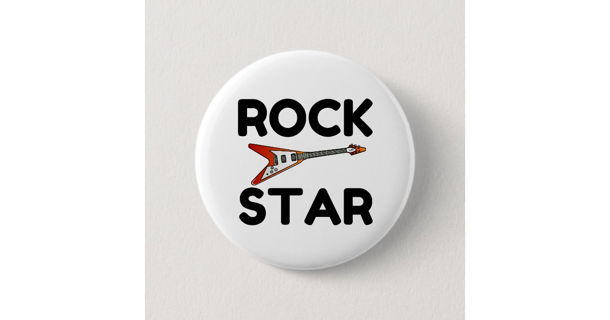 Rock Star 6 Cm Round Badge | Zazzle