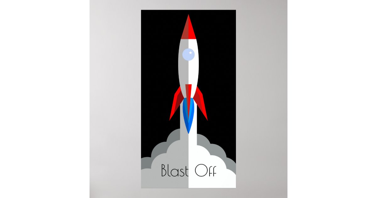 Rocket Ship Poster | Zazzle