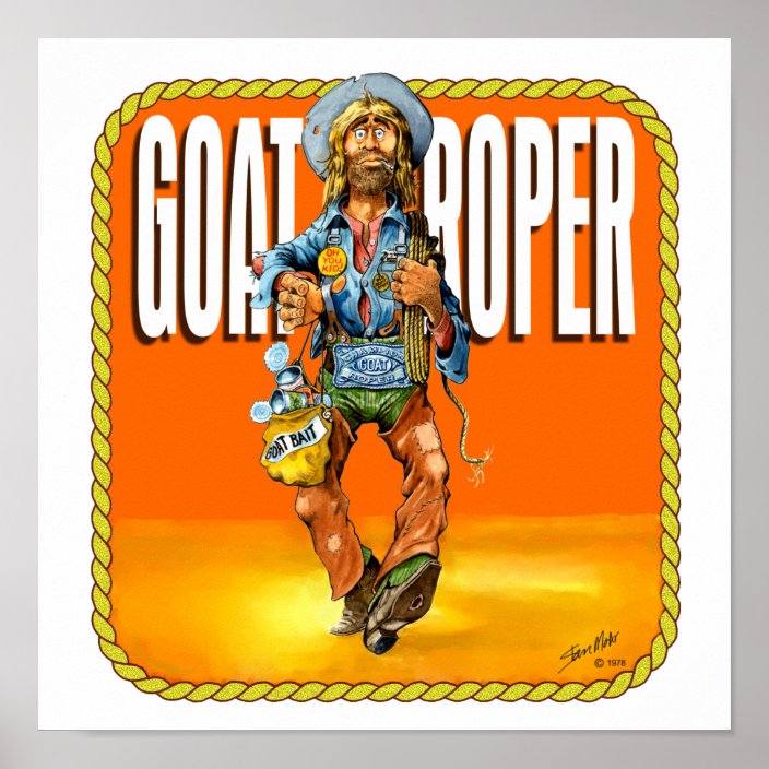 Rodeo Goat Roper Poster | Zazzle.co.uk