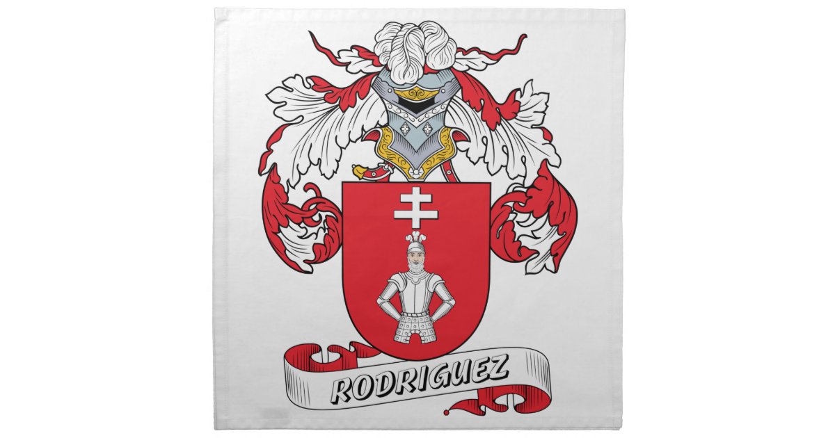 Rodriguez Family Crest Napkin | Zazzle