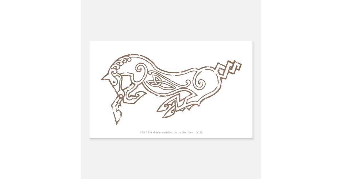 Rohan Symbol Rectangular Sticker | Zazzle