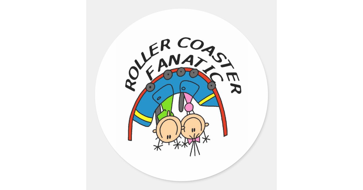 Roller Coaster Fanatic Classic Round Sticker | Zazzle
