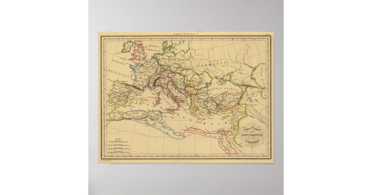 Roman Empire under Constantine and Trajan Poster | Zazzle
