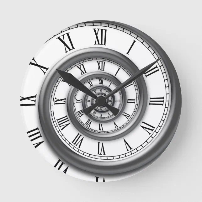 Roman Spiral Wall Clock | Zazzle