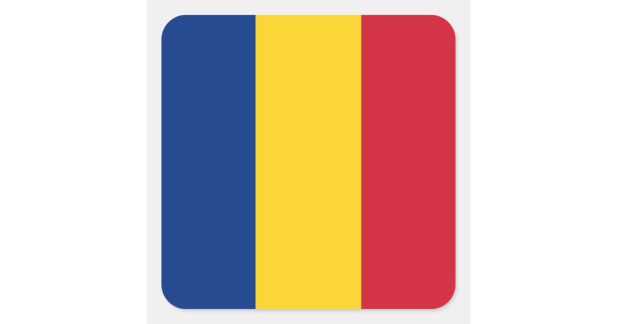 Romania (Romanian) Flag Square Sticker | Zazzle