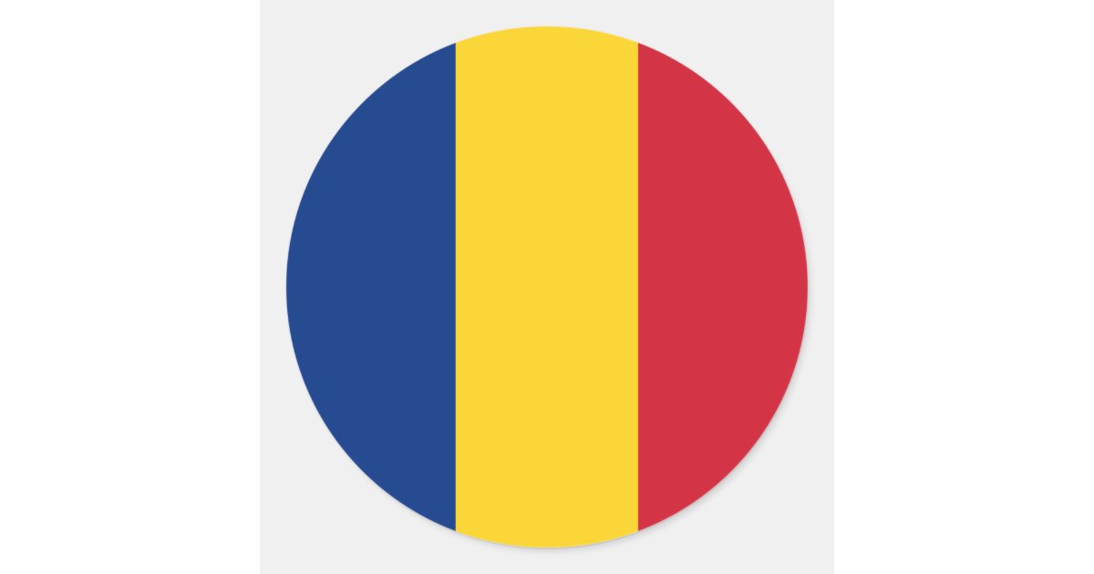 Romanian Flag, Flag of Romania Classic Round Sticker | Zazzle