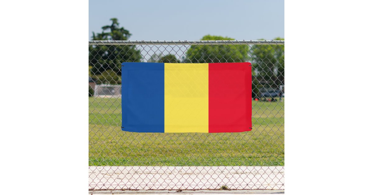Romanian flag of Romania custom banner sign | Zazzle