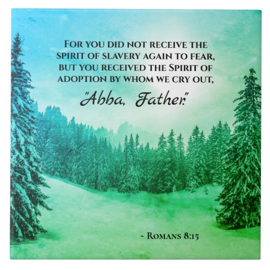 Romans 8:15 We cry out "Abba Father" Tile | Zazzle.co.uk