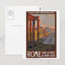 "Rome" Vintage Travel Poster Postcard | Zazzle