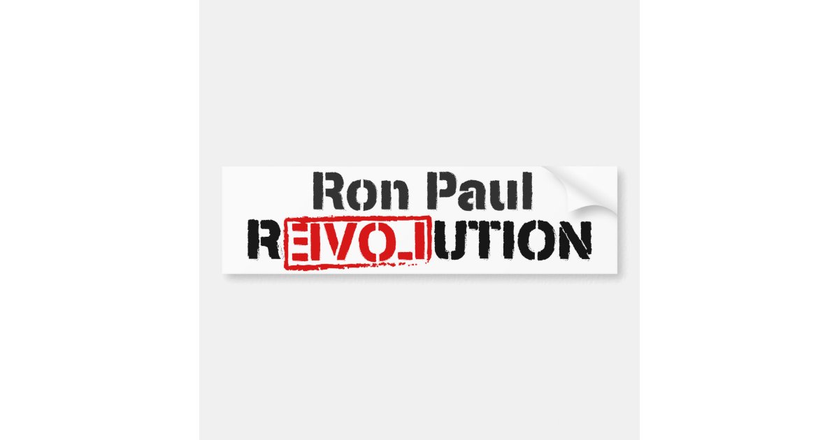 Ron Paul Revolution Bumper Sticker | Zazzle