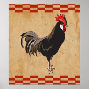 Vintage Rooster Posters & Prints | Zazzle UK
