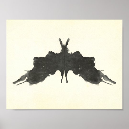 Rorschach Inkblot Test Fun Art Poster | Zazzle.co.uk