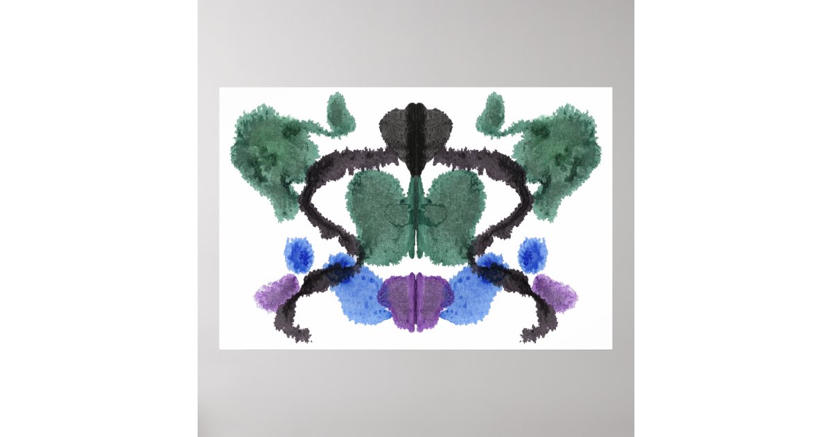 Rorschach Inkblot Test Fun Art Poster | Zazzle