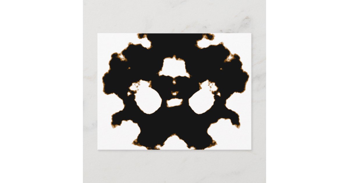 Rorschach Test of an Ink Blot Card in Black and Wh | Zazzle