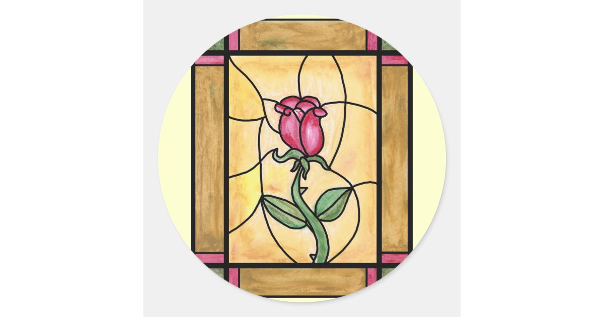 Rose Window Sticker | Zazzle