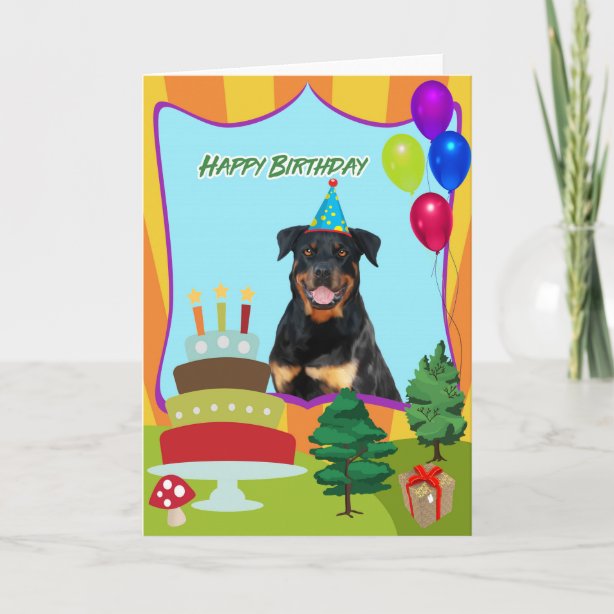 Rottweiler Birthday Cards | Zazzle UK