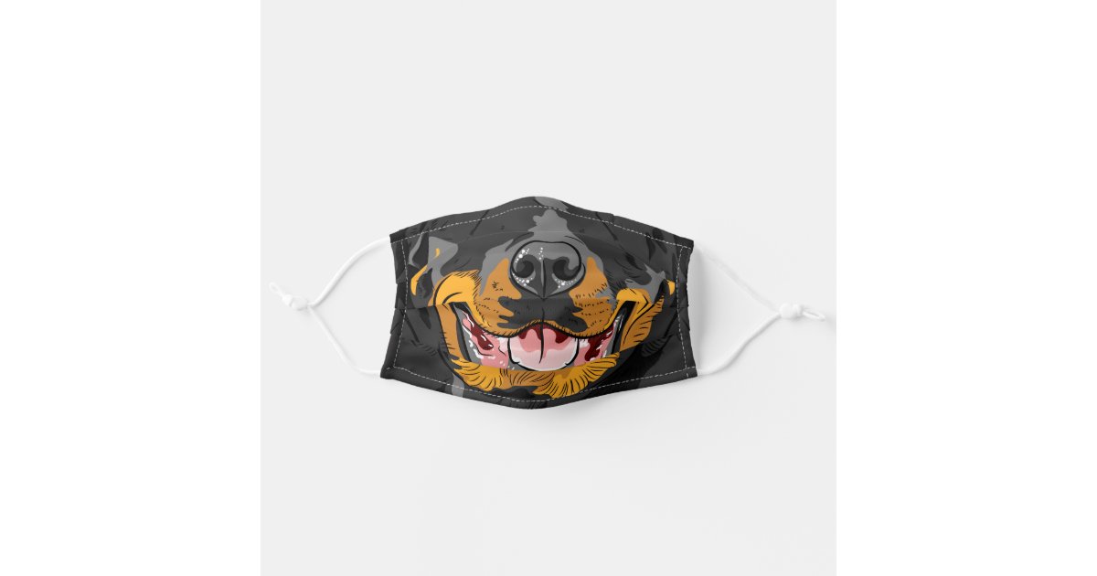 Rottweiler Rottie Dog Protective Cloth Face Mask | Zazzle