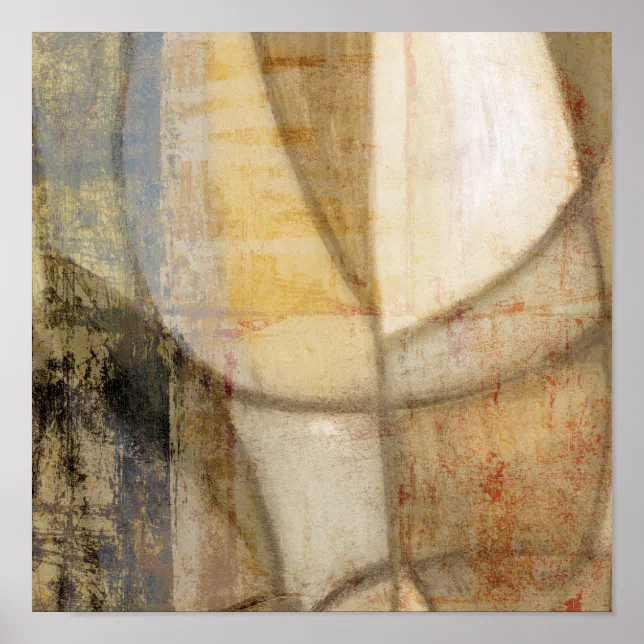Rough Textured Earth Tone Painting Poster | Zazzle
