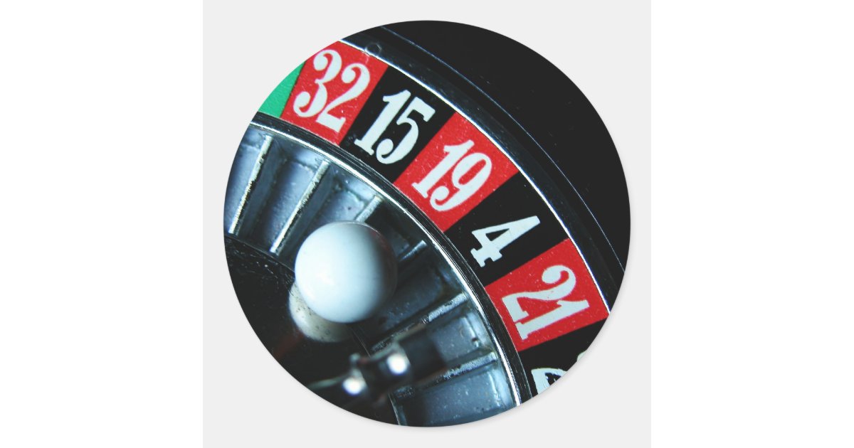 Roulette Wheel Classic Round Sticker | Zazzle