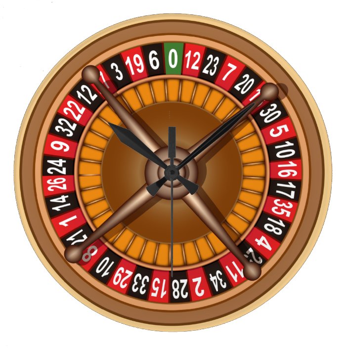 Roulette Wheel wall clock | Zazzle.co.uk